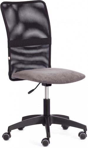 TetChair 29/W-11 флок/ткань (серый/черный) офисное кресло купить в Минске