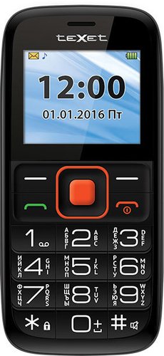 Купить TeXet TM-B117 Black/Orange кнопочный телефон в Минске