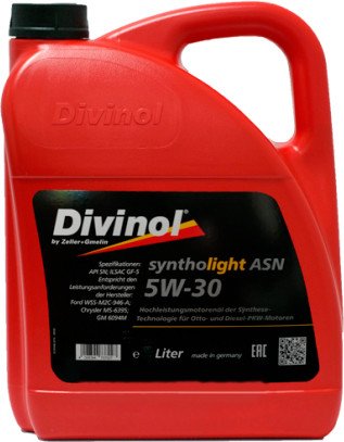 Divinol Syntholight ASN 5W-30 4л моторное масло купить в Минске