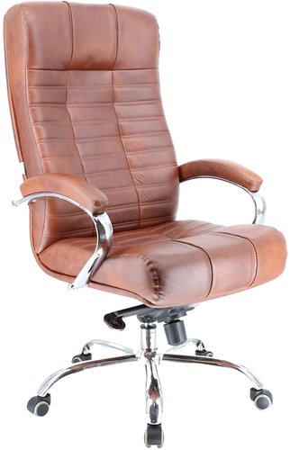 Everprof Atlant Chrome (натуральная кожа, коричневый) офисное кресло купить в Минске
