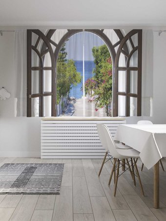 JoyArty Выход на набережную Oxford DeLux 1.45x1.8 м (2 шт) комплект штор купить в Минске