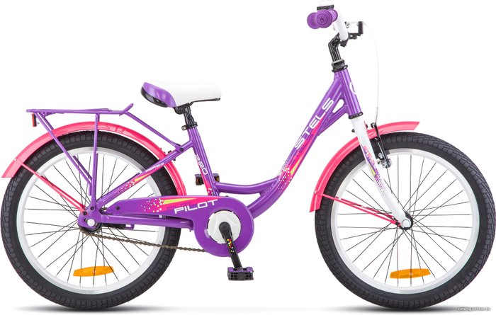 Stels Pilot 220 Lady 20 V010 (фиолетовый, 2018) детский велосипед ...