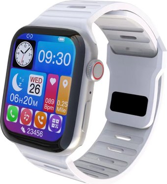 Wster WS-GS38 Pro (серебристый, с серым силиконовым ремешком) умные часы купить в Минске