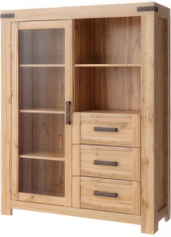 Anrex Mortiz 1V3S2N (дуб вотан) шкаф-витрину купить в Минске