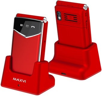 Maxvi E11ds (красный/серебристый) телефон купить в Минске