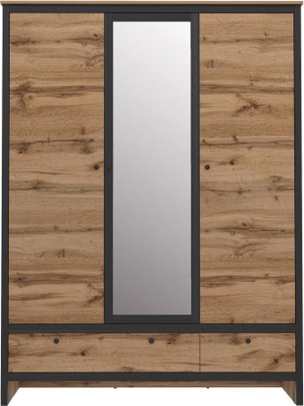 Black Red White Loft SZF3D2S (дуб вотан/черный) шкаф распашной купить в Минске