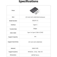 Orico DDL25-C3 бокс для накопителей 2.5" купить в Минске